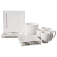 American Atelier, Square Plates, White Bianca Beaded Dolomite ...