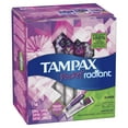 Tampax Pocket Radiant Compact Plastic Tampons, Unscented, Super, 16 ...