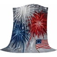 4th of July Throw Blanket, Patriotic US Star and Stripe Celebrations ...