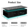 Buenhomino Black LED Coffee Table for Living Room, Modern High Glossy ...
