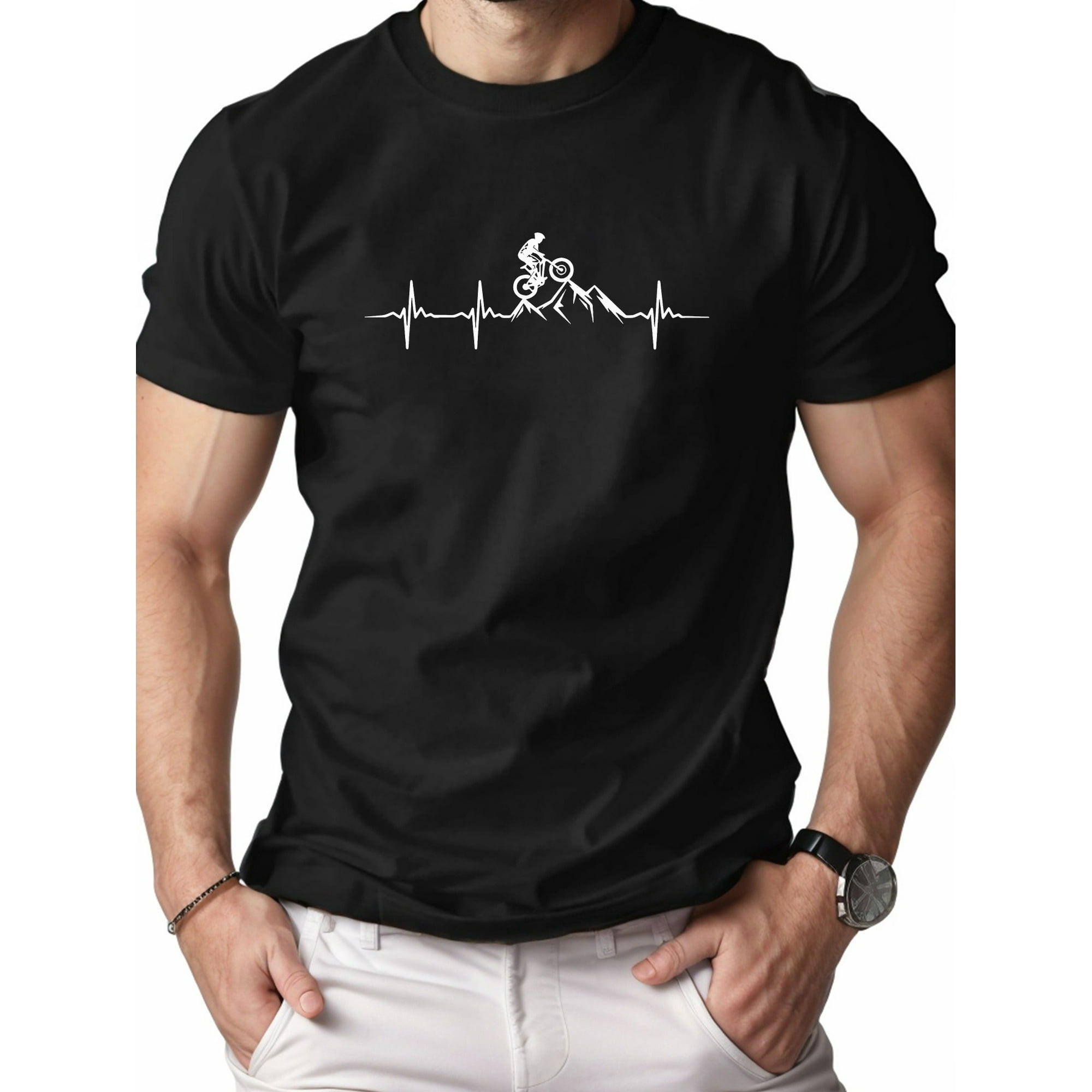 Click here for Generic Mountain Bike Pure Cotton Mens Tshirt Comf... prices