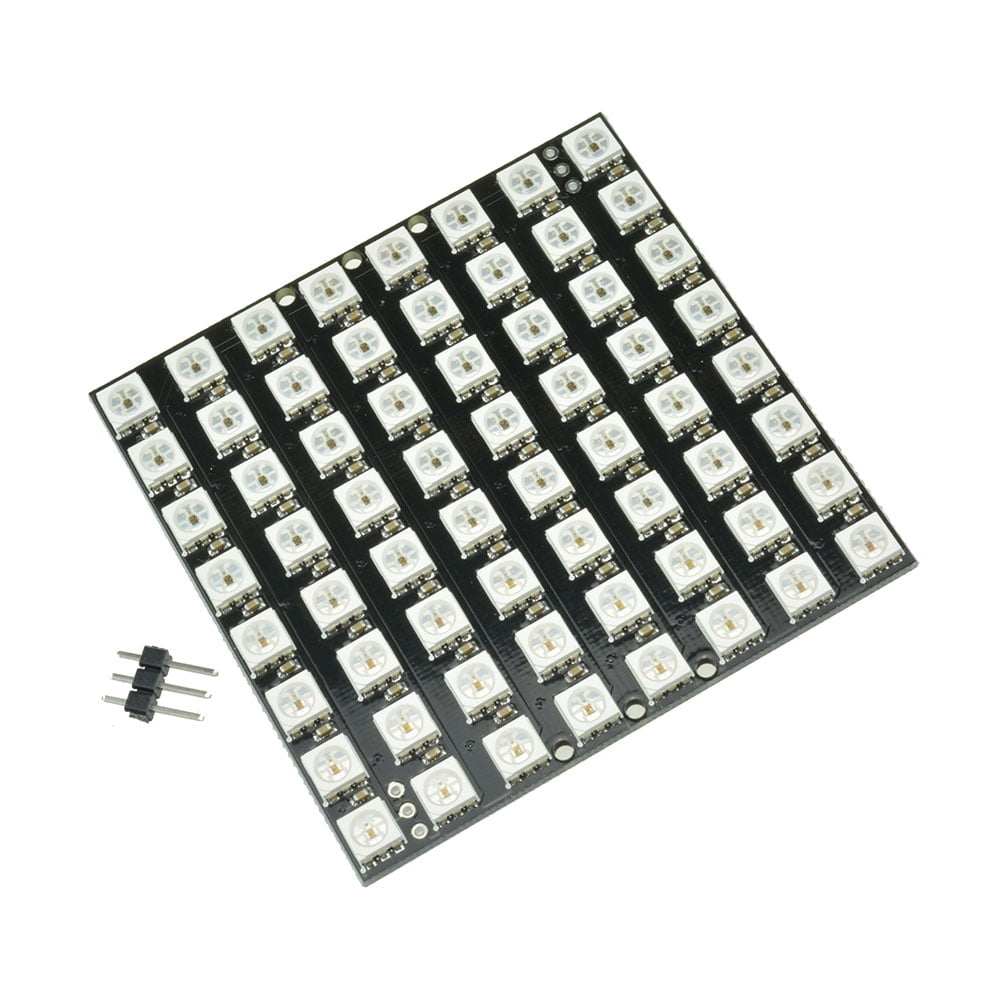 WS2812 8*8 64 LED Matrix LED 5050 RGB Full-Color Driver Black Board for ...