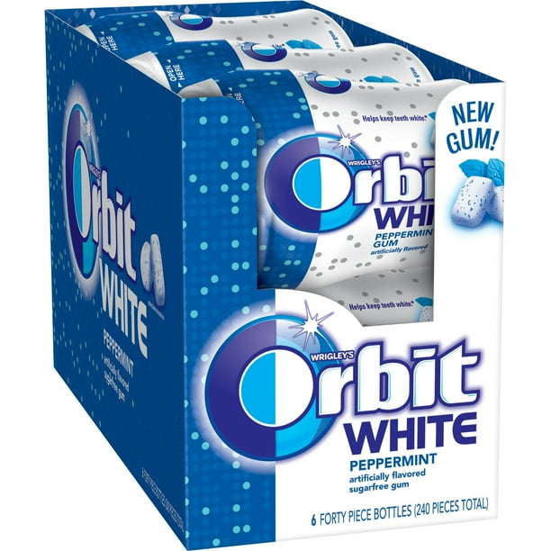 Orbit White Peppermint Soft Chew Gum, 40 Pieces, 6 Count - Walmart.com