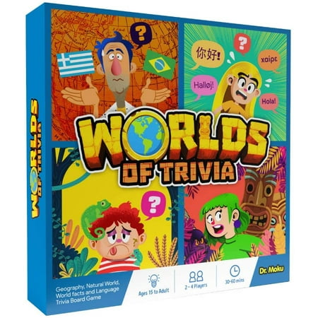 Worlds of Trivia - The Balanced Geography Board Game - Flags & Capitals ...
