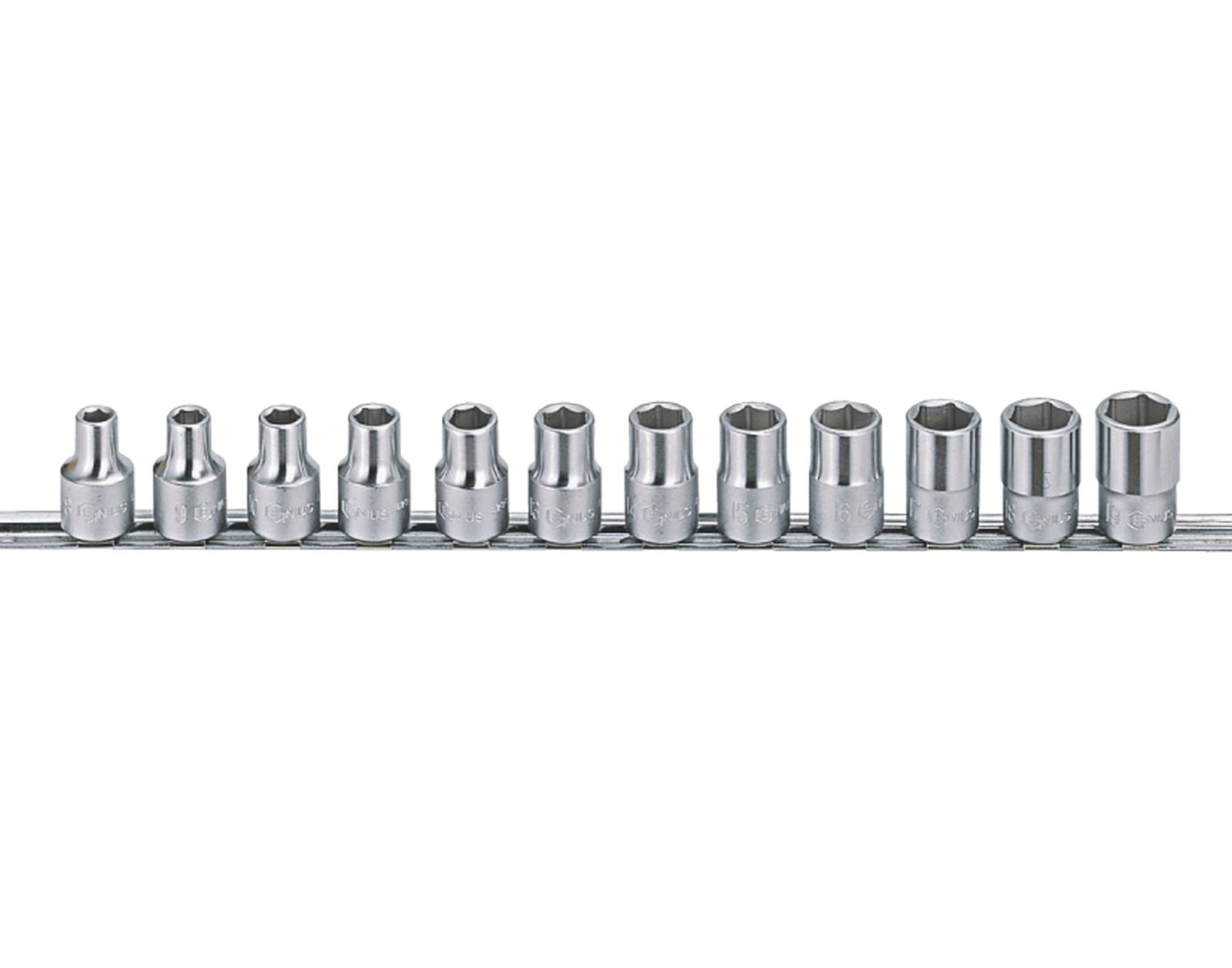 Genius Tools 12 Piece 1/2" Dr. Metric Hand Socket Set - GS-412M ...