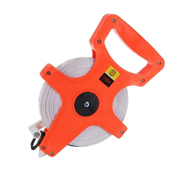 HonHaione 100m Open Reel Retractable Fiberglass Tape Measure Metric ...