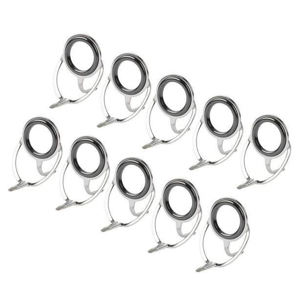 Pack of 10 Double Leg Fishing Rod Guide Oval Rod Eyes Guides Line Rings ...