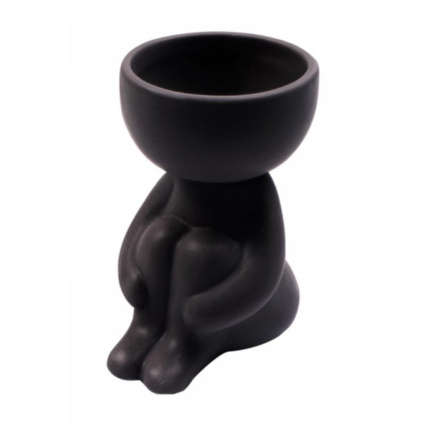 Ceramic Human Shaped Head Planter Pot Succulent Planter Vase Statue ...