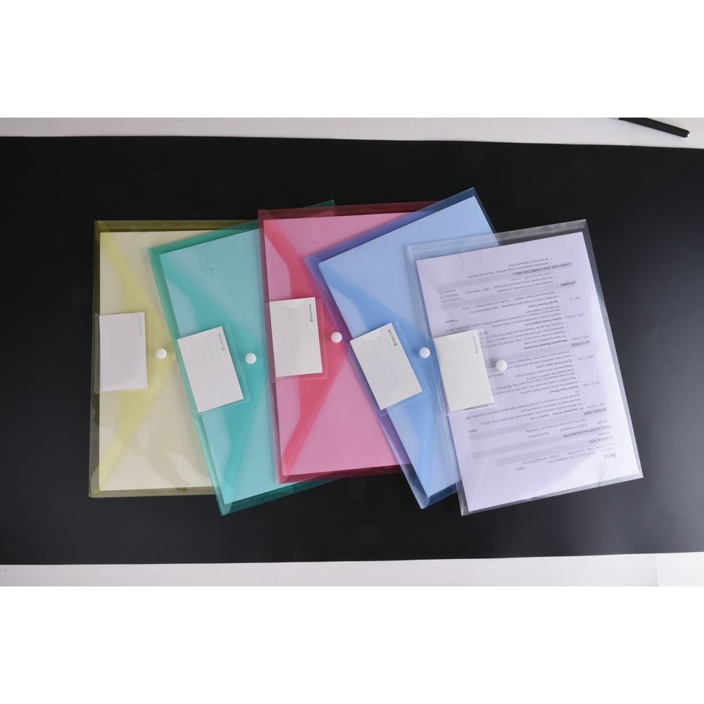 ORP Pro 12pcs Poly Envelope Folder, 8 Colors, Clear Plastic Envelope ... ORP Pro 12pcs Poly Envelope Folder, 8 Colors, Clear Plastic Envelope ...