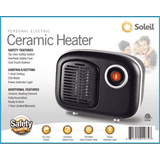 Soleil Electric Personal Ceramic Mini Heater 250W Indoor Black MH-08B ...