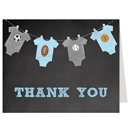 Sports Thank You cards Baby Shower Soccer Football Baseball Soccer MVP ...