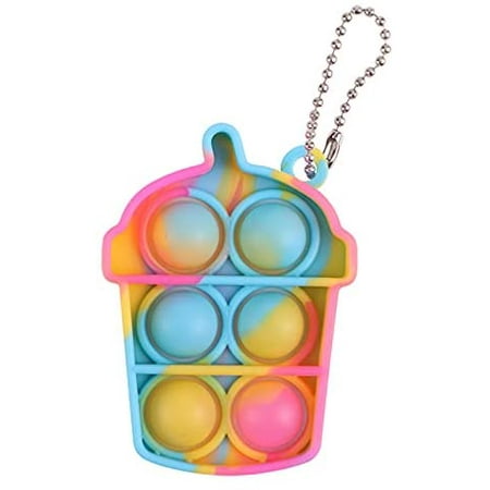 Mini Ice Cream Fidget Popper Keychain, Stress Anxiety Relief Hand Toys ...