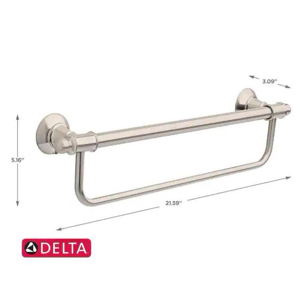 Delta 18 In Assist Bar With Towel Bar Spotshield Brushed Nickel