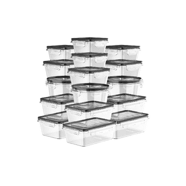 Contenedores Plásticos Herméticos Para Almacenar 16 Piezas con Tapa ...