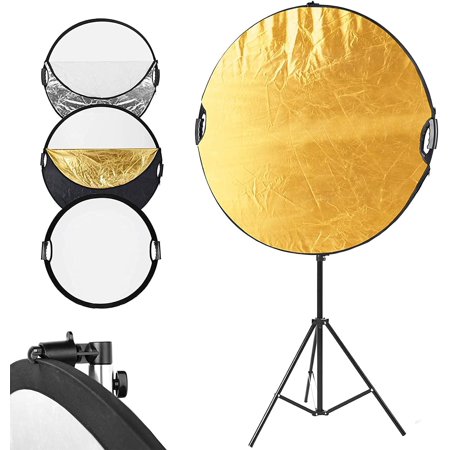 43inch Light Reflector with Stand Holder Kit for Photography, 5-in-1 ...