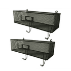 Wall Mounted File Hanging Organizer - 5 Pocket Metal Mesh Office Folder ...