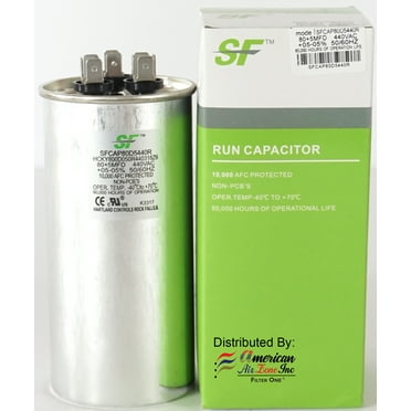 TRANE SF Dual Run Capacitor - 40 + 5 MFD µF (MicroFarad) 370/440 Volts ...