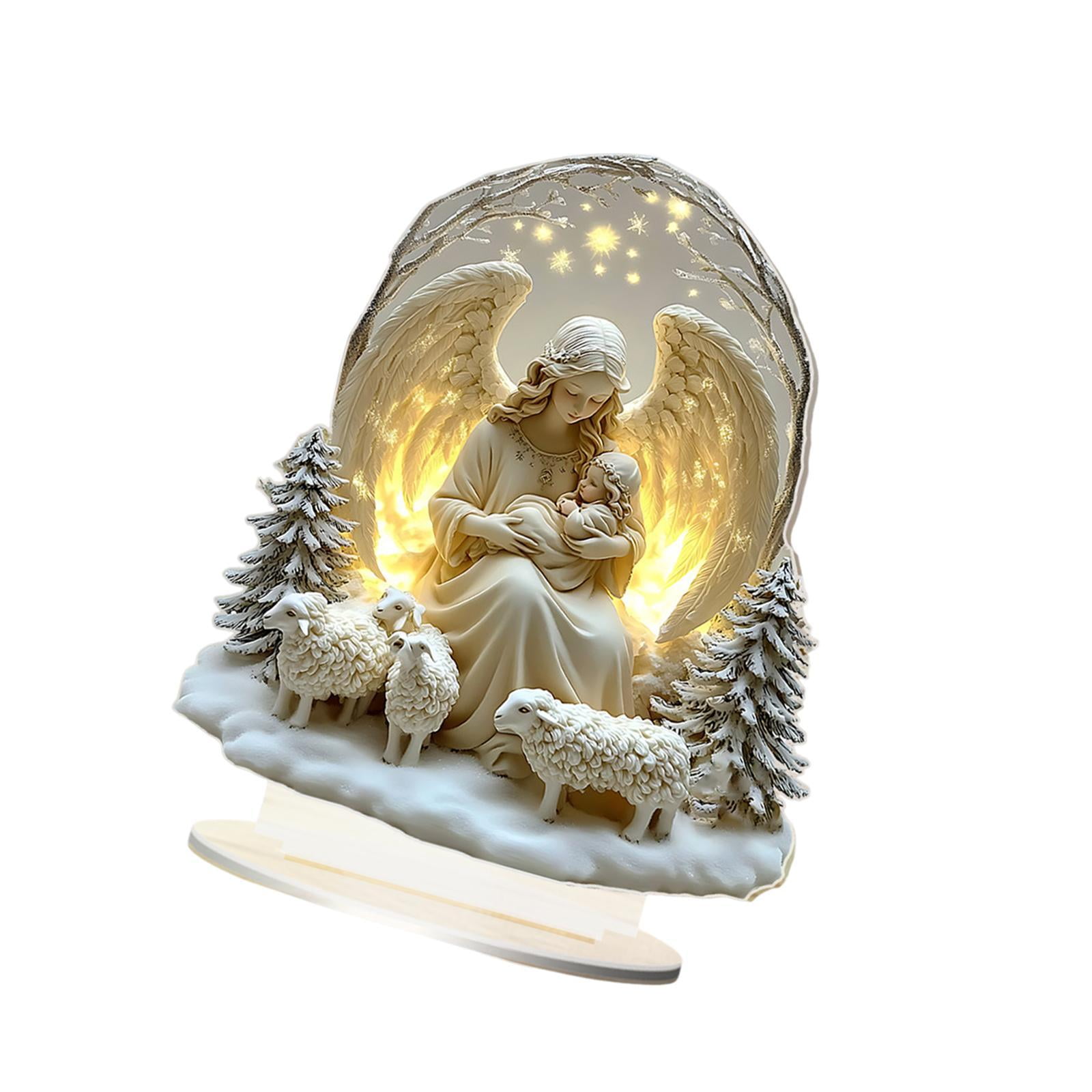 Elodie 2D Christmas Angel Nativity Scene Table Sign with Bracket ...