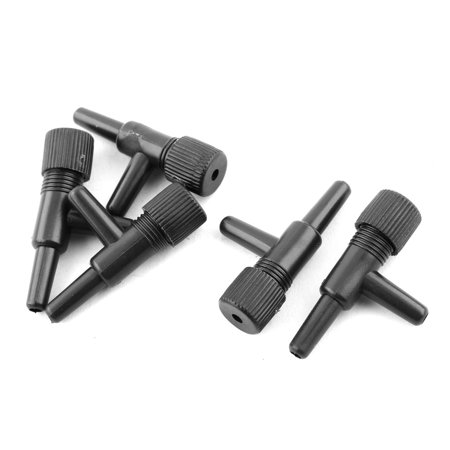 5 Pcs Black Dual Way Aquarium Fish Tank Air Volume Control Valve ...