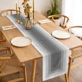 Gray Gradient Squares Table Runner 13x48 Inch Softness Layers Zen ...