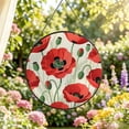 Chilfamy Round Stained Glass Window Suncatcher, Spring Wild Flower ...