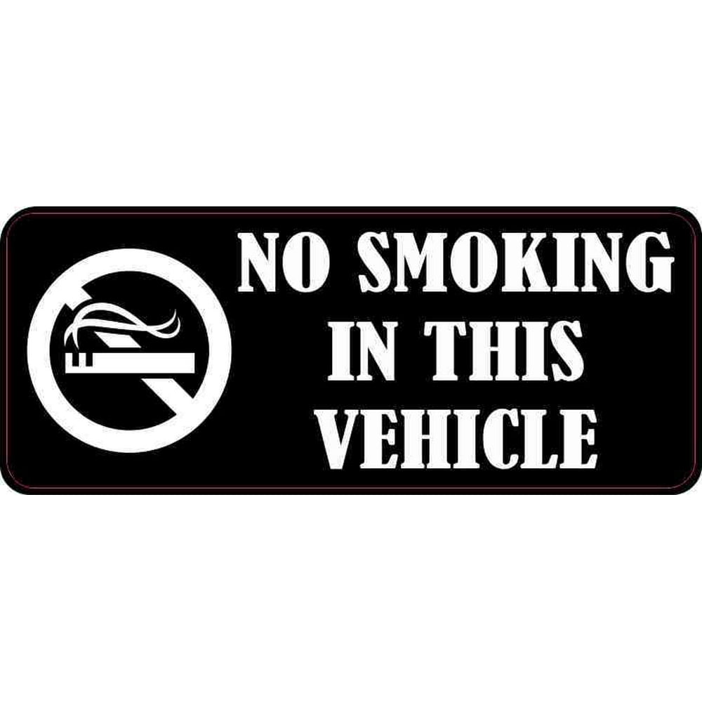 5in x 2in No Smoking in This Vehicle Sticker Vinyl Car Truck Sign ...