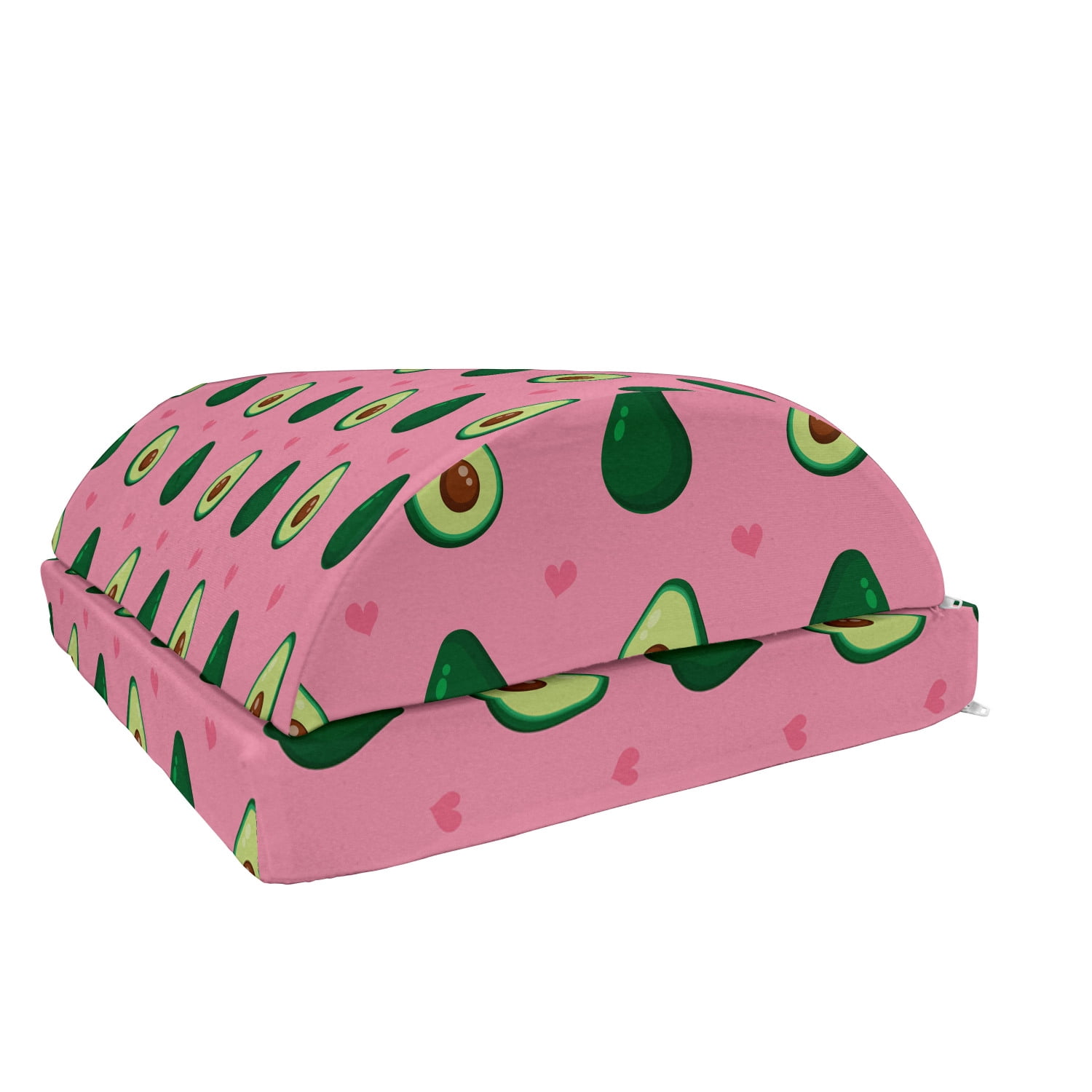 Avocado Foot Rest, Romantic Natural Food Theme Cartoon Halved Avocado ...