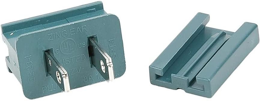 Novelty Lights SPT-1 Male Plug, Snap On Vampire Plugs, Green, Polarized ...