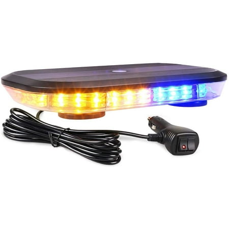 Primelux Amber/Blue 12-inch 30 LED High-intensity Strobe Lights Truck ...