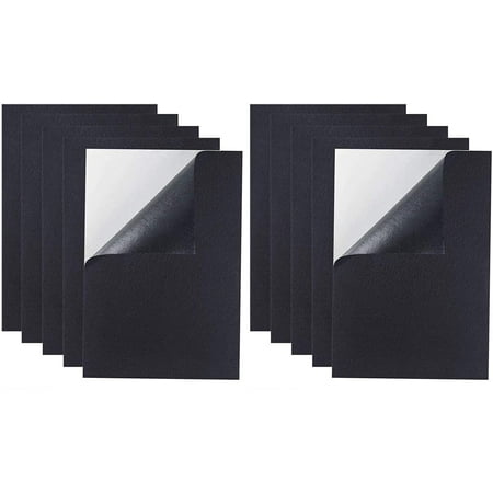 10 Pieces Black Self Adhesive Back Felt Sheets (Black) Fabric Sticky ...