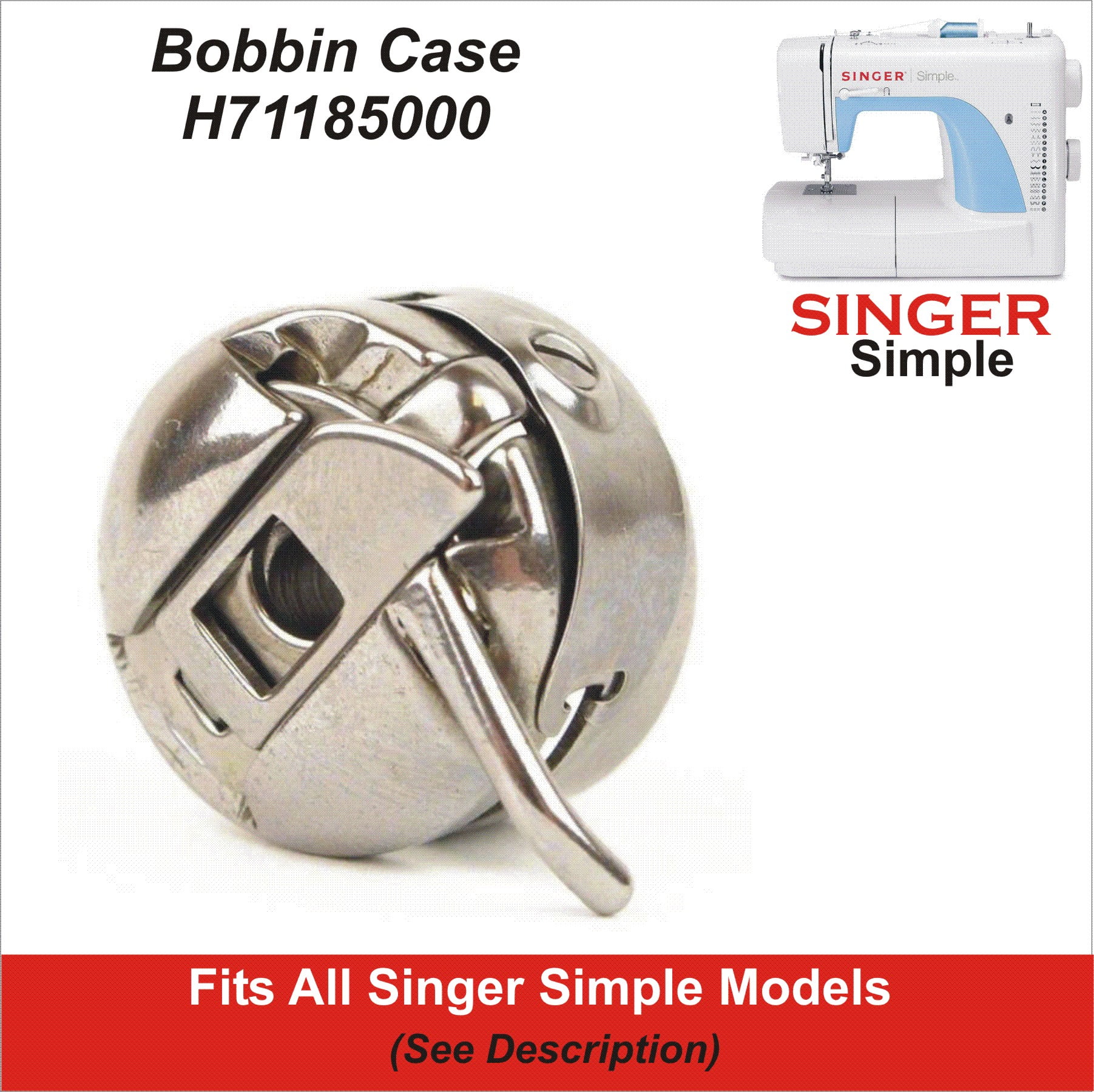 Singer Simple Compatible Bobbin Case Fits Simple Models 2932, 3116 ...