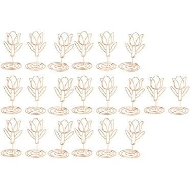 100 Pcs Premium Mini Table Number Holders and Place Cards with Gold ...