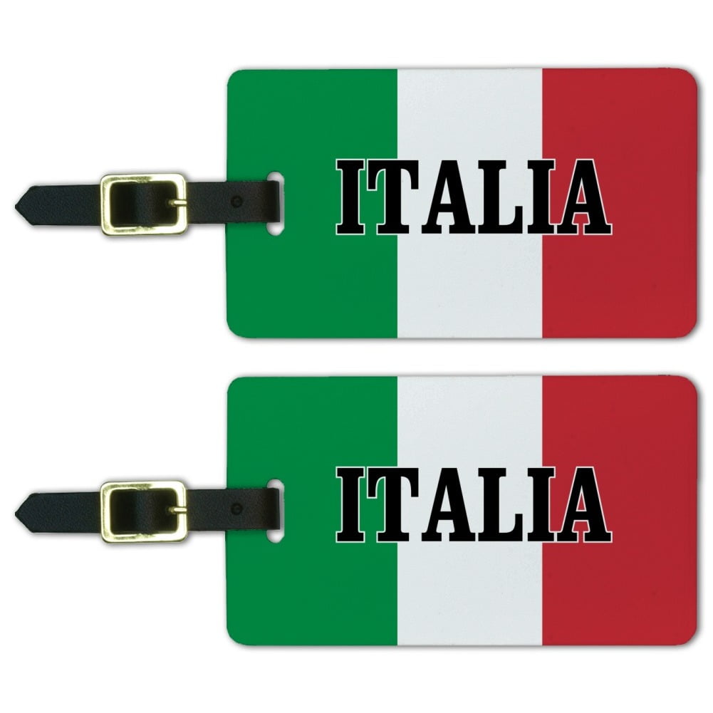 Graphics and More Italia Italy Italian Flag Luggage ID Tags Suitcase ...