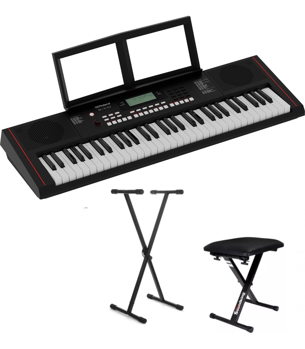 Roland E-x10 Teclado Digital 61 Teclas Con Base Banco | Walmart en línea