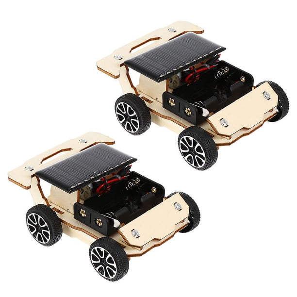 2 Sets Of Solar Car Assemble Toys Children Diy Solar Electric Car Toys ...