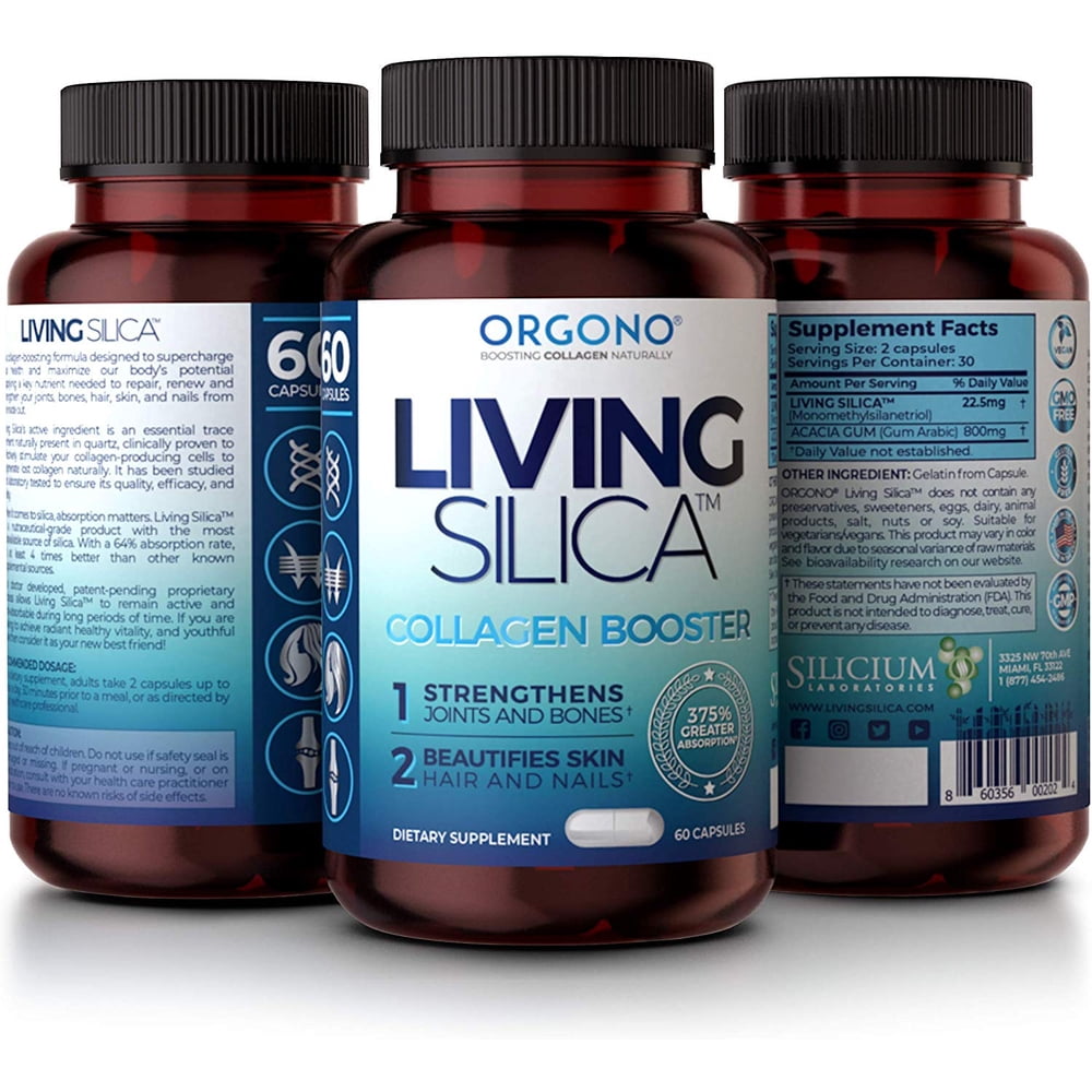Orgono Living Silica, Collagen Booster for Hairs, Nails, Bones & Joints ...