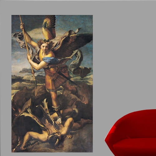 Wallhogs Sanzio St. Michael Overwhelming The Demon (1518) Wall Mural ...