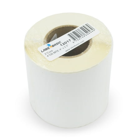 4" x 2.5" Matte Label Rolls 450 Labels Per Roll, 2 Inch Core, 4 Inch OD ...
