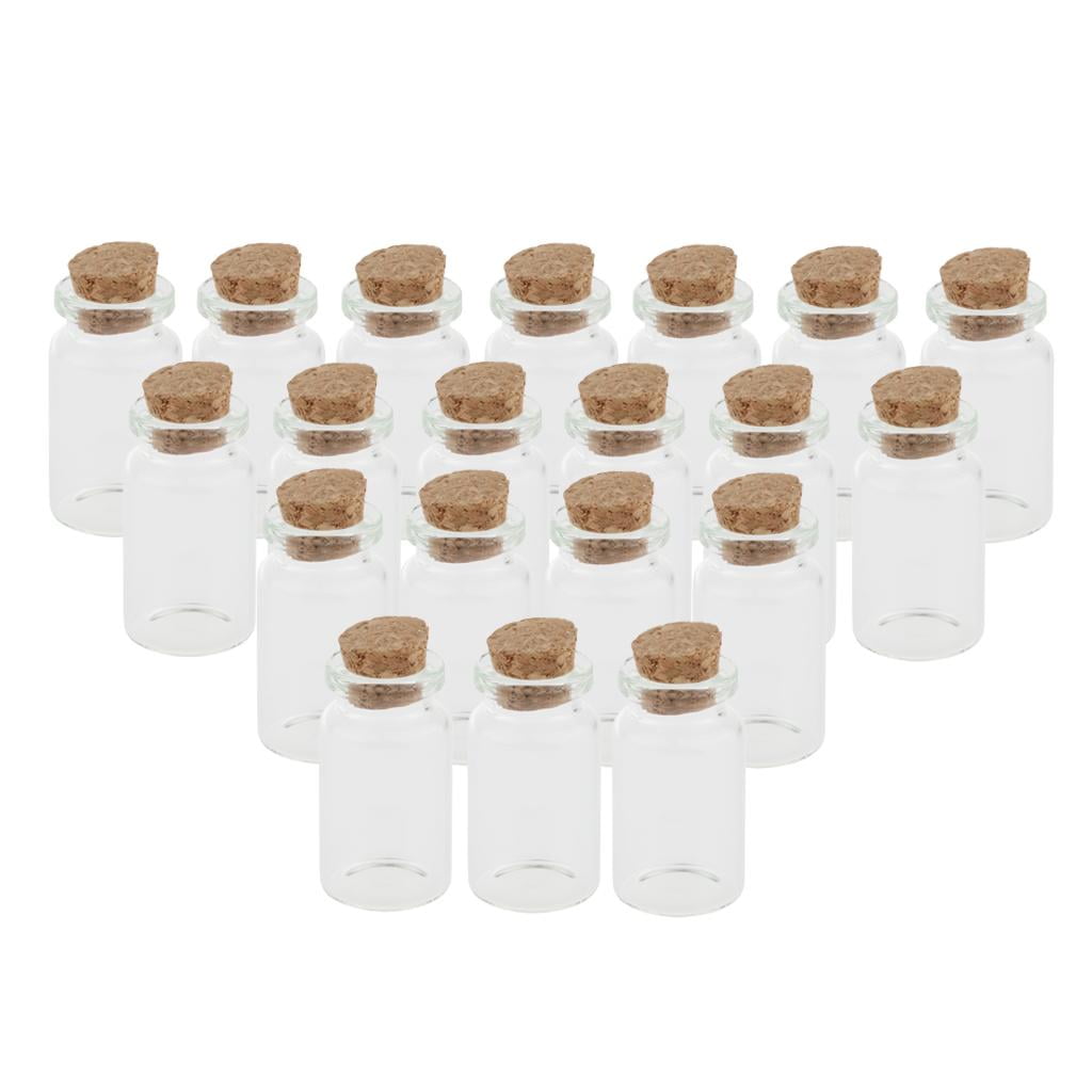 20 Piezas 10 Ml frascos con Tapones de corcho Macarena Mini frascos de ...