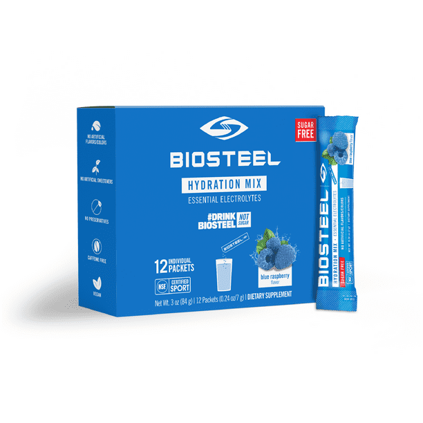 BioSteel Hydration Mix, Sugar-Free with Essential Electrolytes, Blue ...