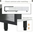 85 Inch TV Stand with Storage Drawer and Open Shelves, Modern White ...