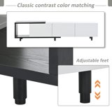 85 Inch TV Stand with Storage Drawer and Open Shelves, Modern White ...