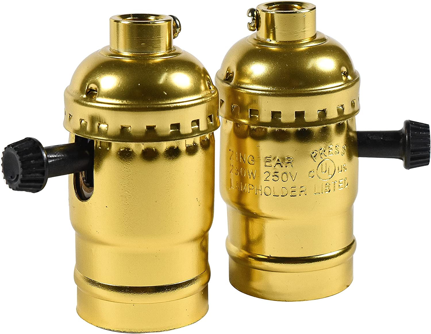 HQRP 2-Pack 3-Way Lamp Socket, Bulb Light Holder E26 Type 1/8 inch Pipe ...