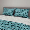 Blue and Black Comforter & Sham Bedding Set, Cow and Pig Pattern Head ...