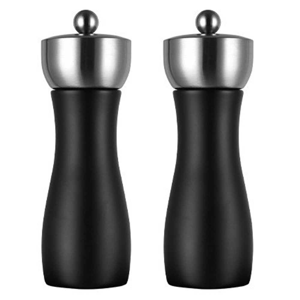 Salt and Pepper Grinders Refillable Set,Solid and Durable Salt Grinders ...