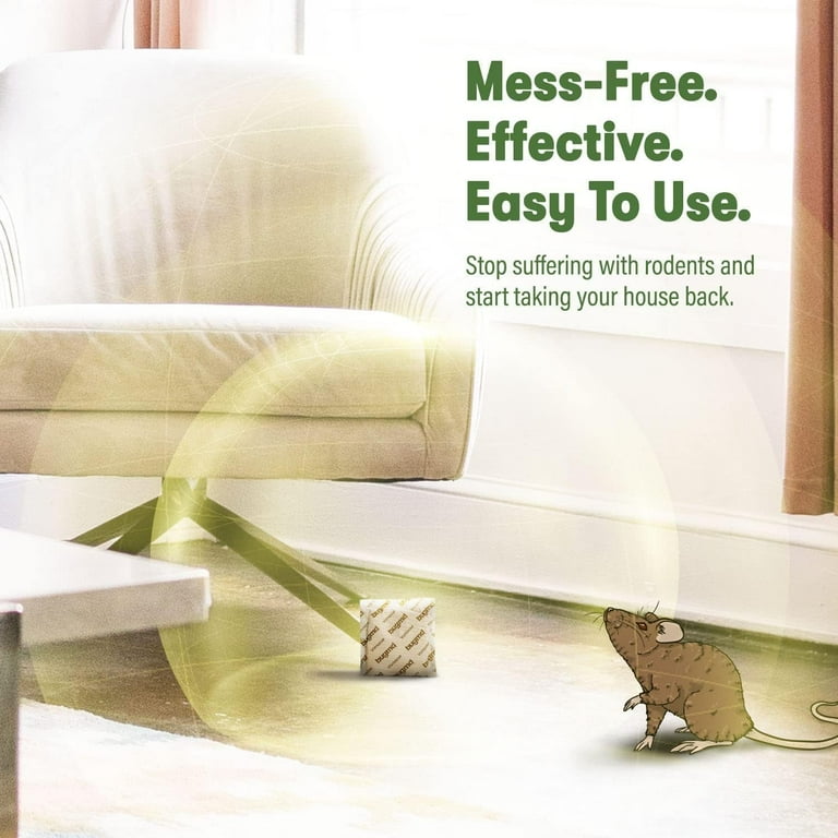 BugMD Vamoose Rodent Repellent Pouches 4 Pack 16 Pouches Plant Powered Rat Repellent Mouse Deterrent Indoor Outdoor Mice Repellent Best