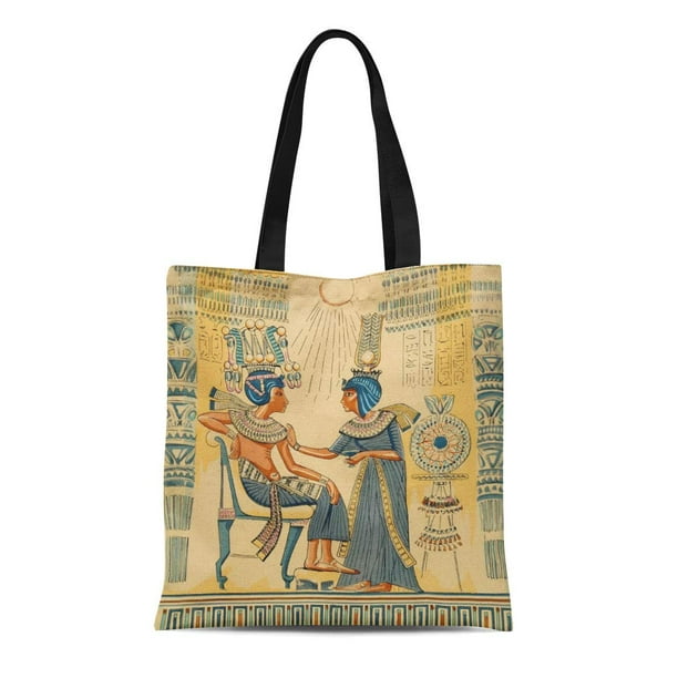 HATIART Canvas Tote Bag Man Vintage Antique Ancient Egyptian Woman ...