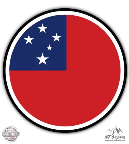 Samoa Flag - 12" Vinyl Sticker Waterproof Decal - Walmart.com
