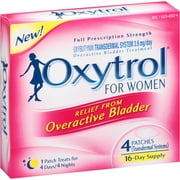 Oxytrol for Women Oxybutynin Transdermal System Patches, 3.9 mg/day, 4 ...