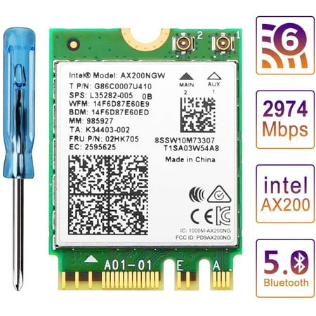 ZEXMTE WiFi 6 AX200 WiFi Card Intel Wireless Network Card,802.11ax Dual ...